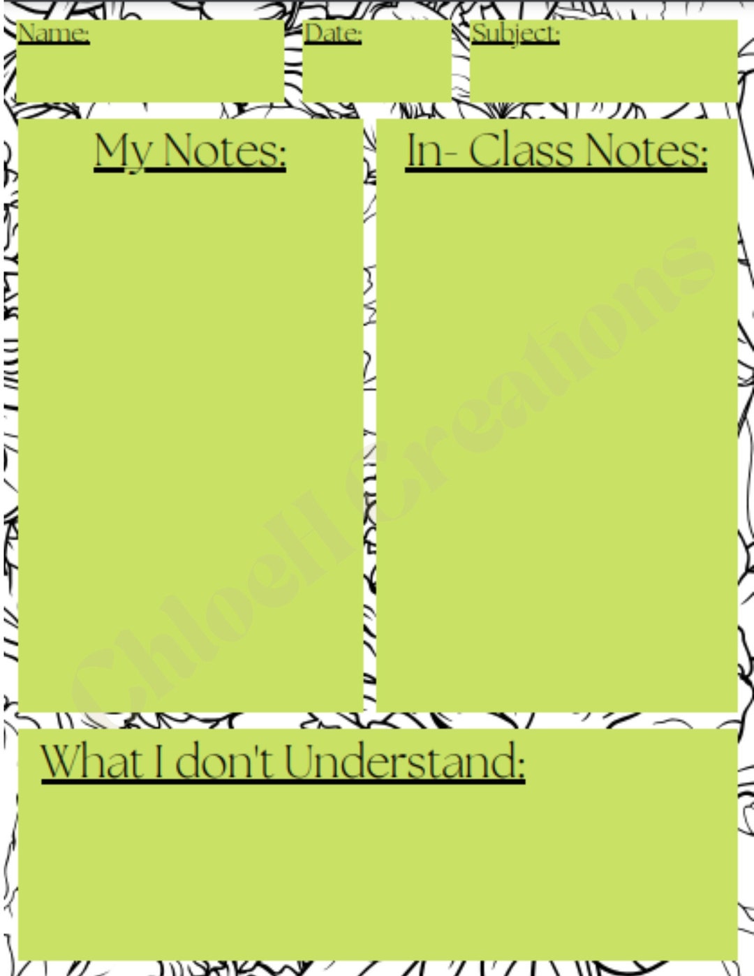 Green Beginner Note-taking Template - Etsy