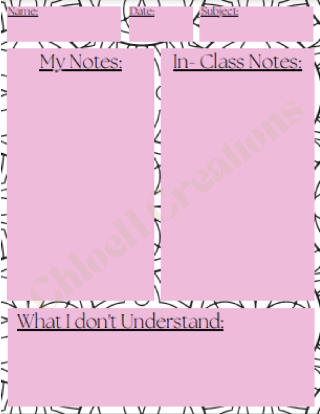 Purple Beginner Note-taking Template - Etsy