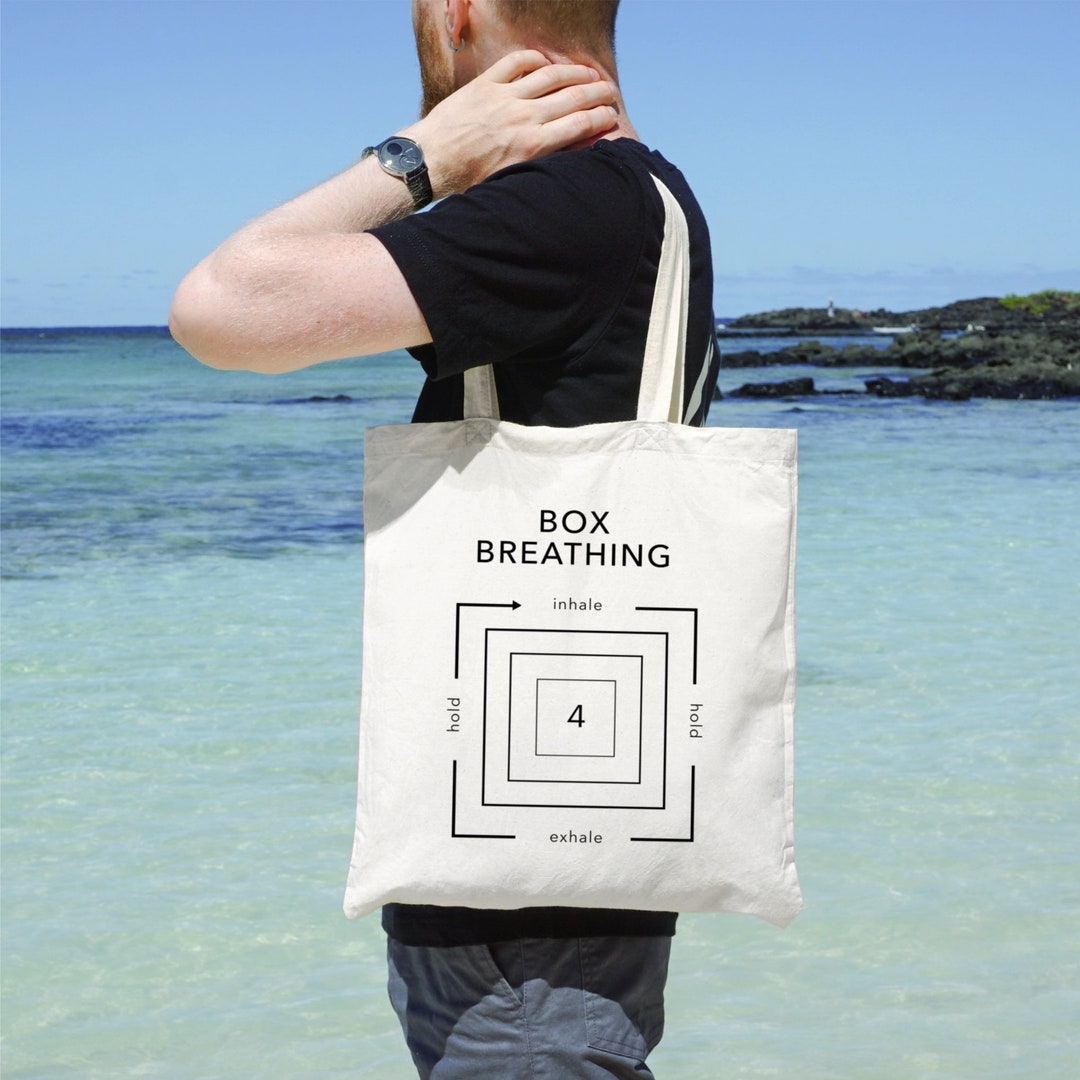 Box Breathing Exercise Graphic Eco Print Heavy Cotton Unisex Canvas ...