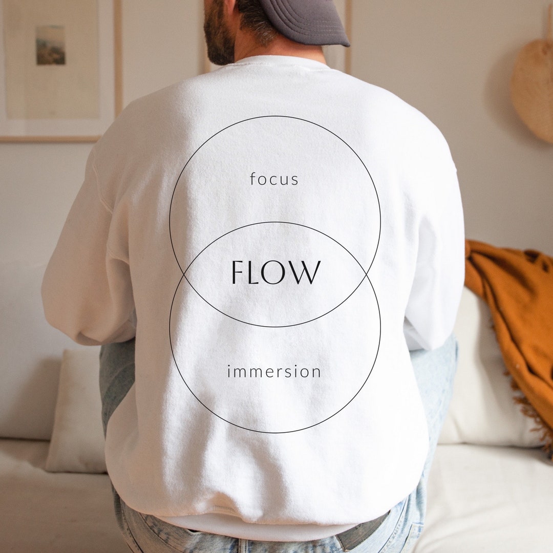 Minimalist Flow State Sweatshirt: Eco Back Print Design - Etsy
