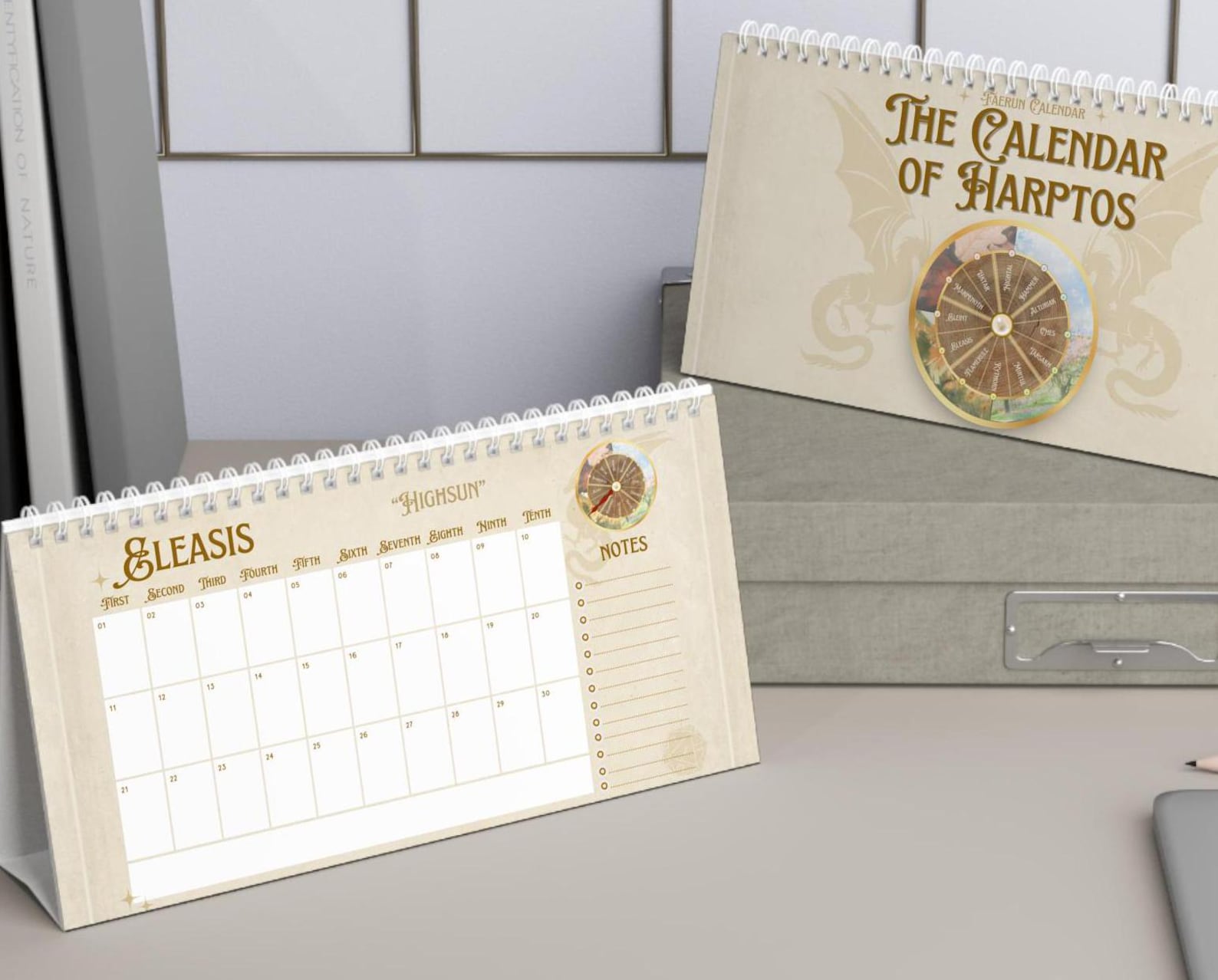 Dnd Faerunian Desktop Calendar - the Calendar of Harptos - Etsy