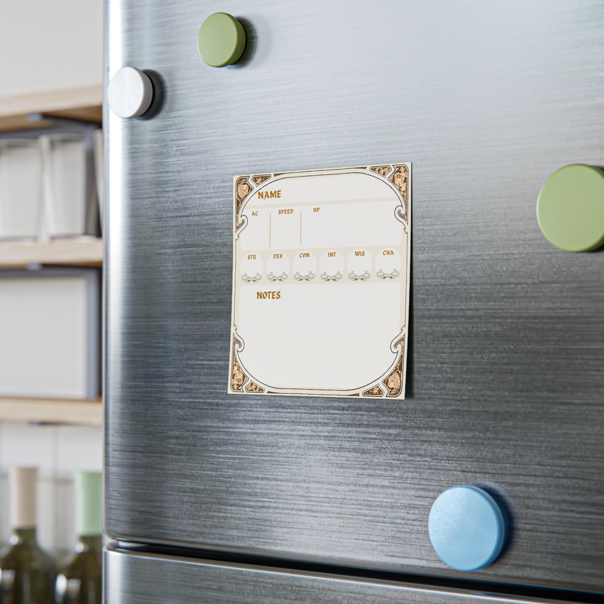 Character Sheet Sticky Notes Medieval - Etsy