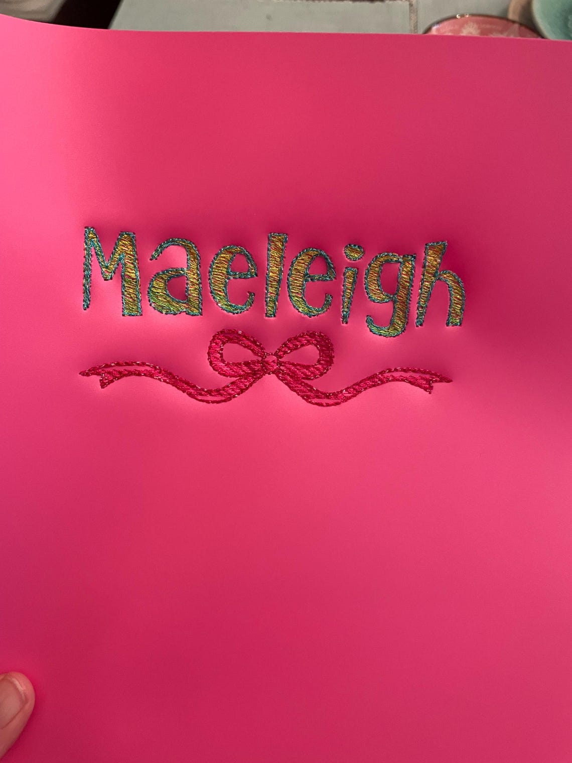 Folder-personalized, School Supplies, Embroidery - Etsy