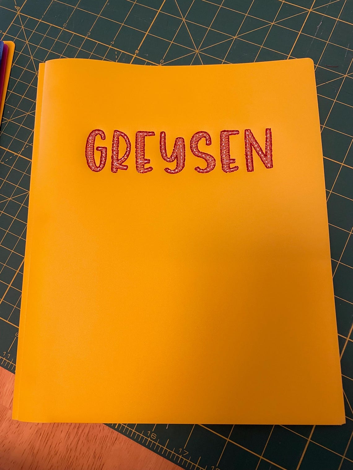 Folder-personalized, School Supplies, Embroidery - Etsy