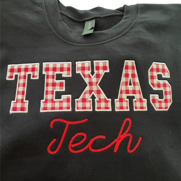 Texas Tech Embroidery - Etsy