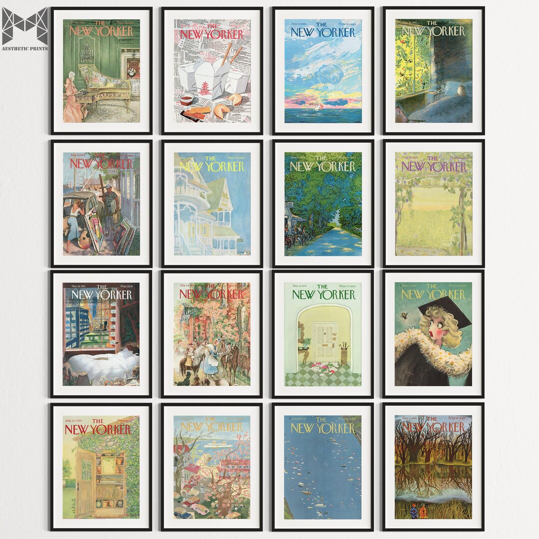 Set of 16 Aesthetic Retro Magazine Cover Collage Room Decor the New ...