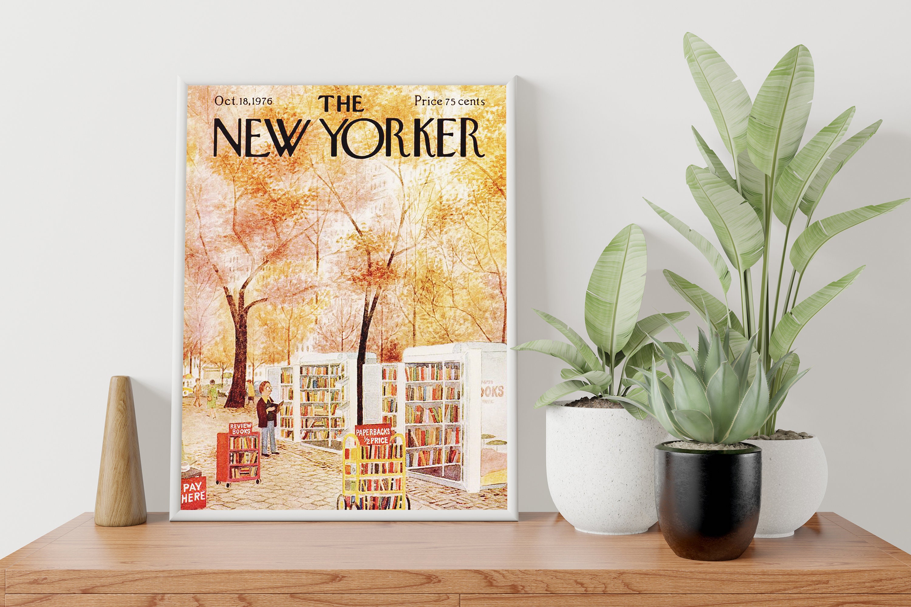 Set of 6 Vintage Magazine Poster the New Yorker Vintage Gallery Wall ...