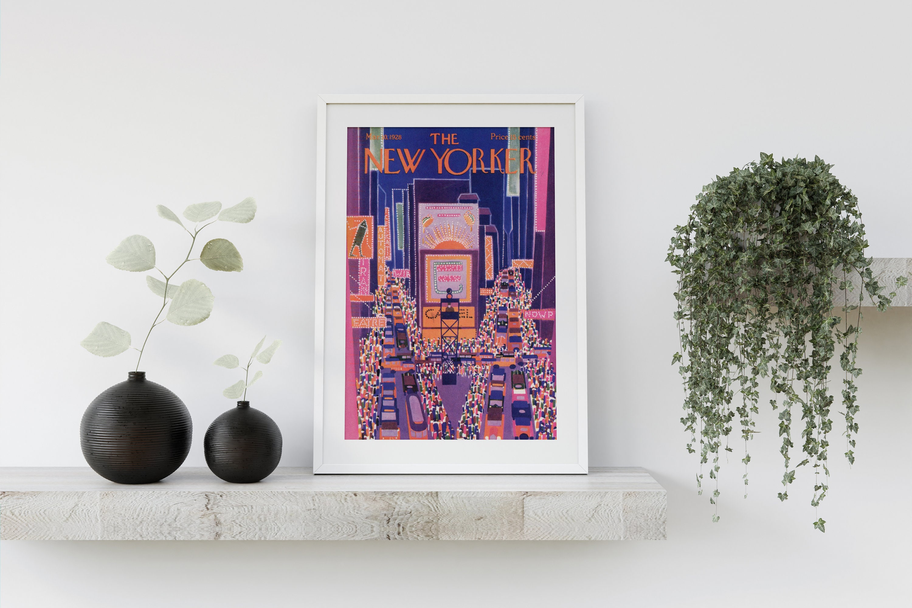 Set of 6 Vintage Magazine Poster the New Yorker Vintage Gallery Wall ...