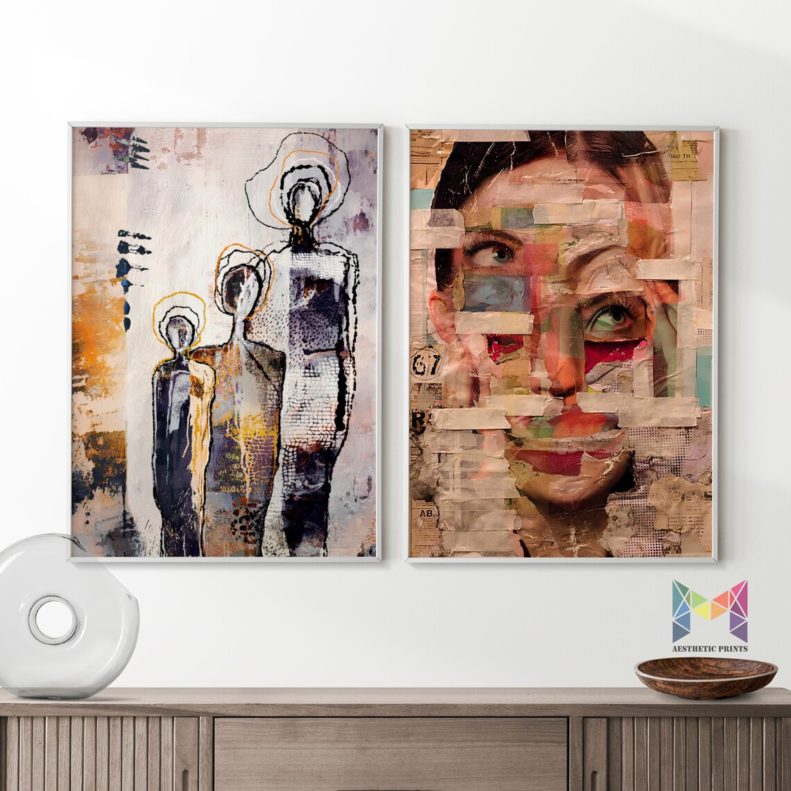 Set of 16 Retro Artcore Poster Set Vintage Artsy Pictures Printable Art ...