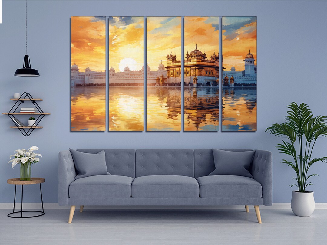 Golden Temple Amritsar Canvas Wall Art, Large Framed Canvas Wall Art ...