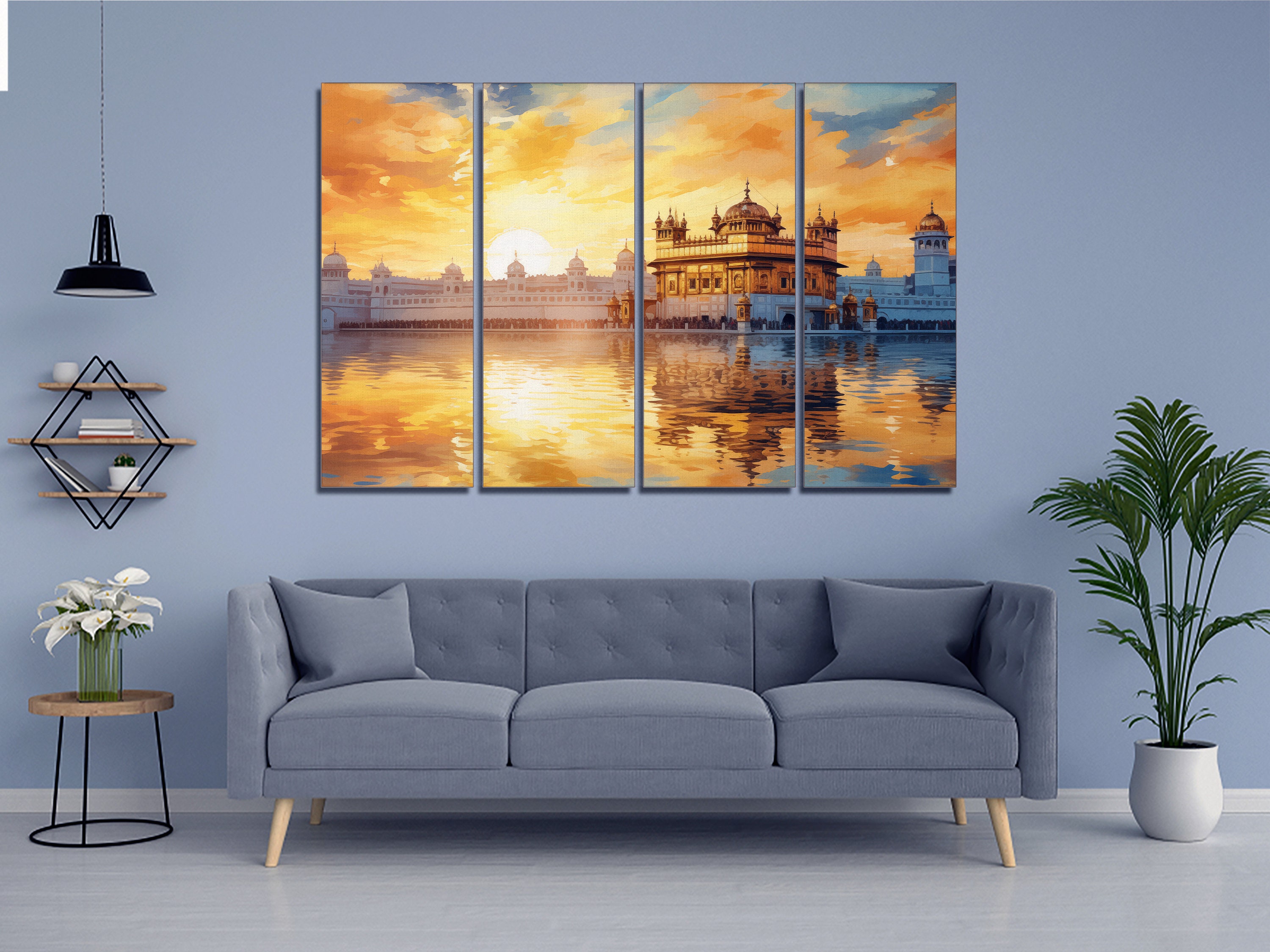 Golden Temple Amritsar Canvas Wall Art, Large Framed Canvas Wall Art ...