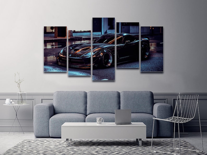 Dodge Viper 2017 5 Piece Canvas Wall Art, Large Framed 5 Panel Canvas ...