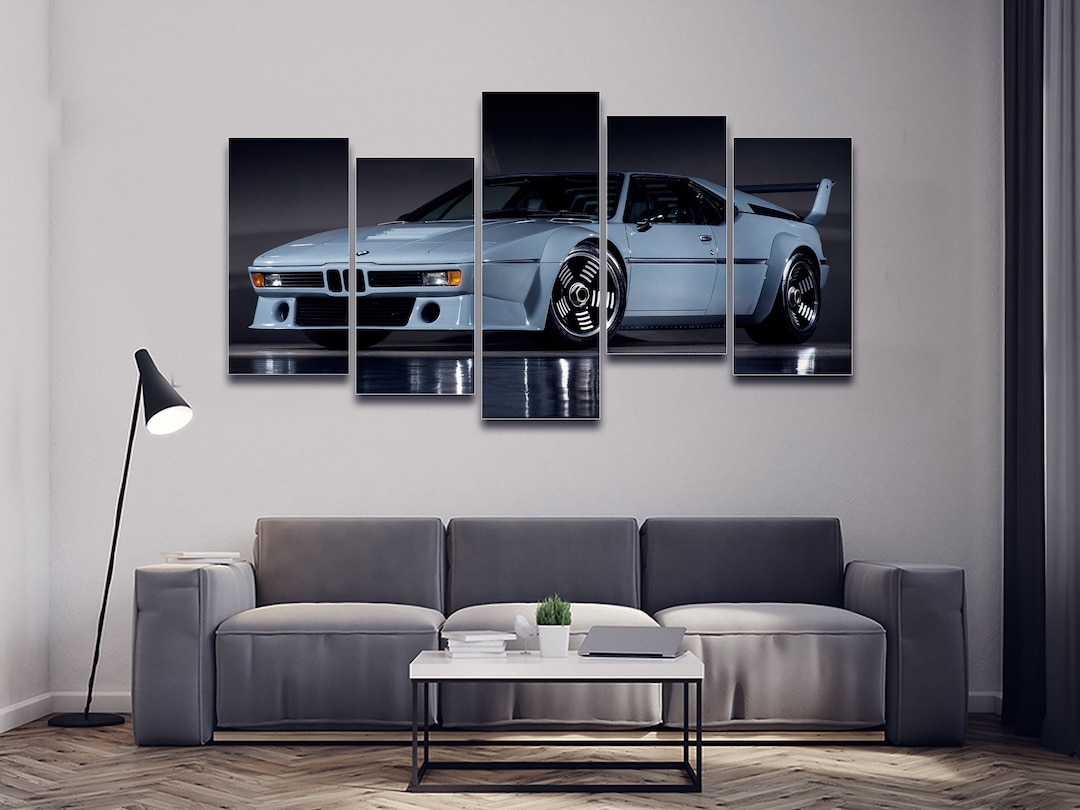 1979 BMW M1 Car 5 Pieces Canvas Wall Art, Large Framed 5 Panel Canvas ...