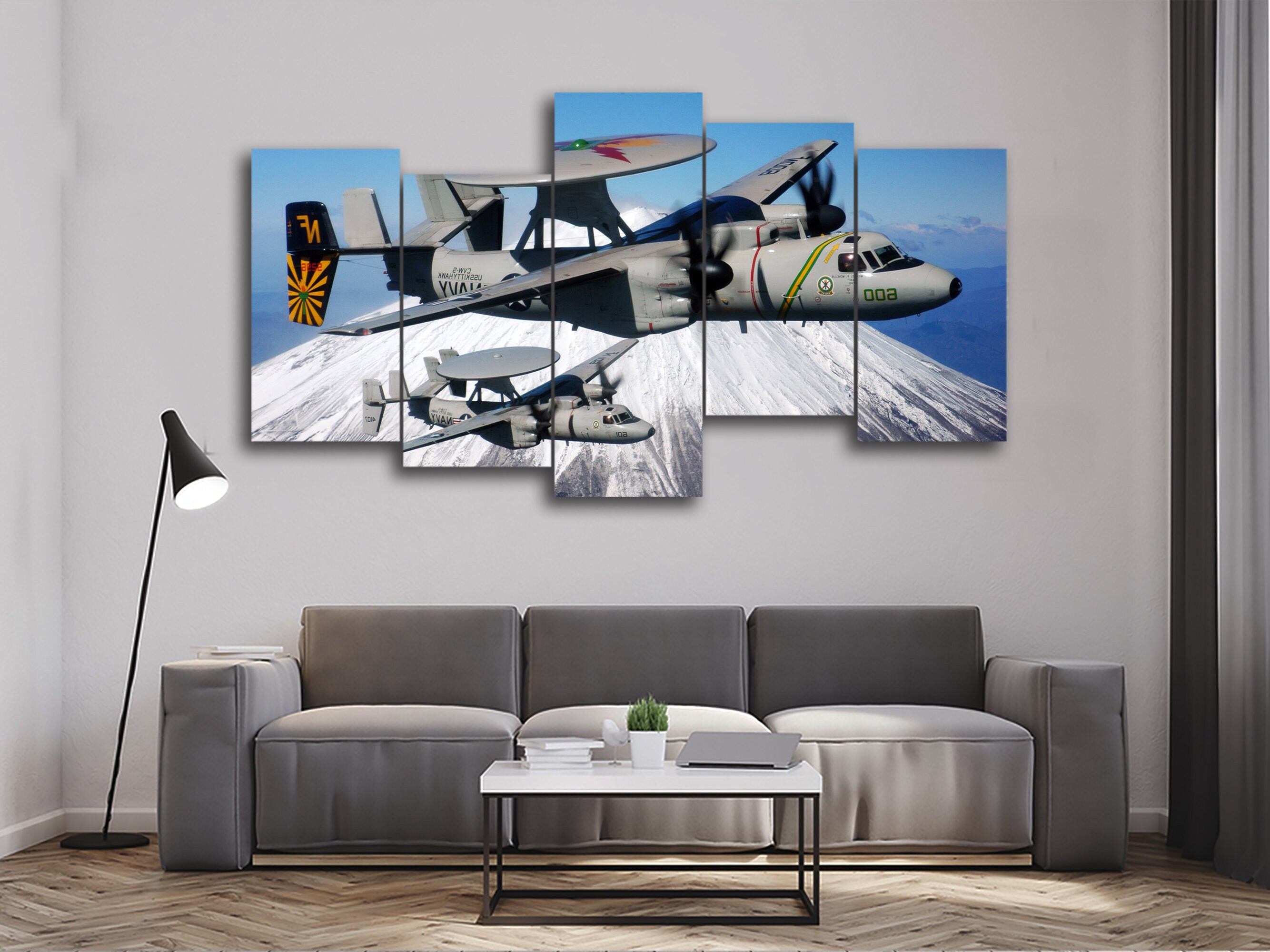 Northrop Grumman E-2C Hawkeye 5 Pieces Canvas Wall Art, Large Framed 5 ...