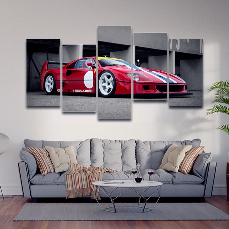 Car Canvas 5 Piece Panel - Etsy