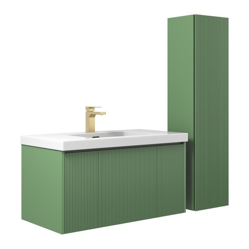 36 Inch Floating Bathroom Vanity With Sink Wall Mounted - Etsy