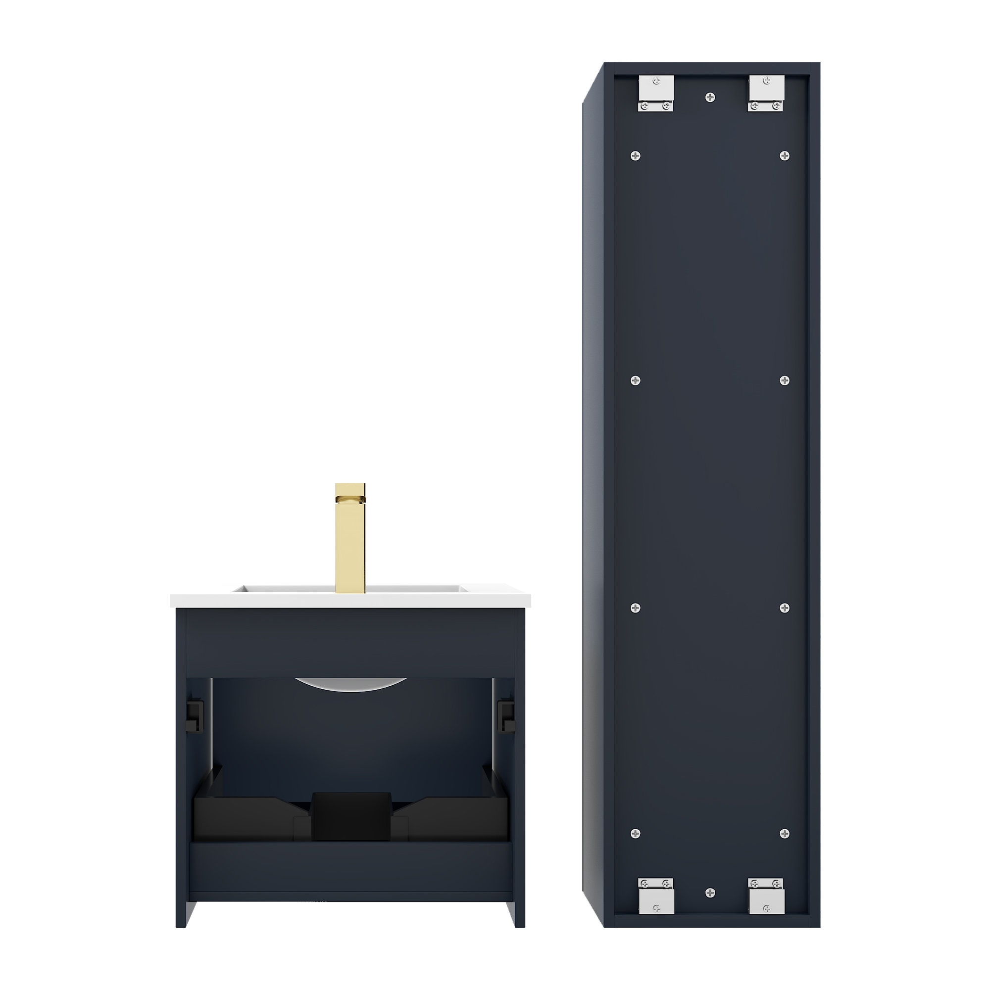 20 Inch Floating Bathroom Vanity With Sink, Wall Mounted Vanity - Etsy