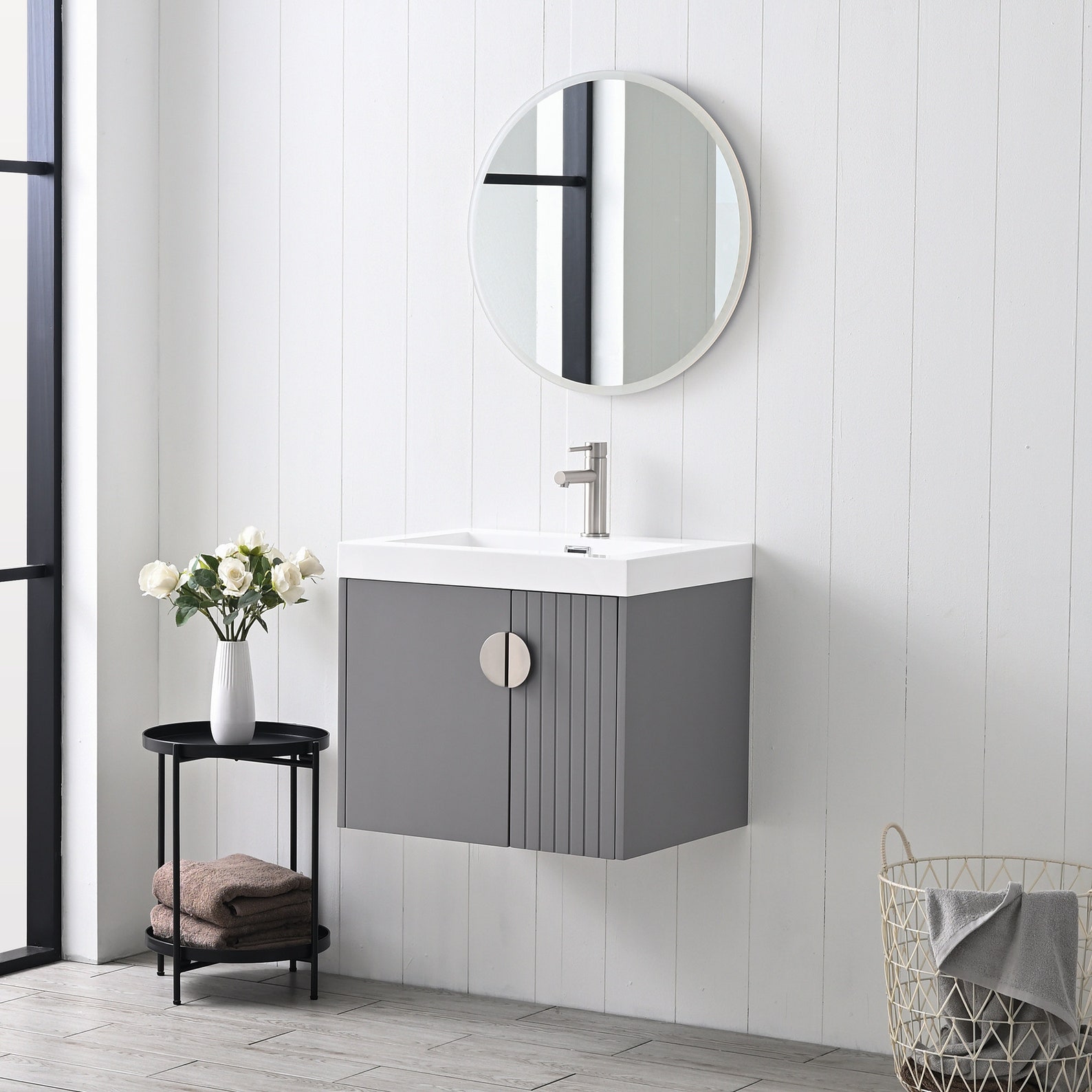 24'' Floating Bathroom Vanity With Sink, Wood Bathroom Vanity Cabinet ...