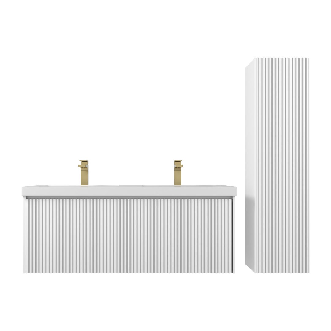 48 Inch Floating Bathroom Vanity With Double Sinks & Two Side - Etsy