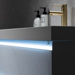 24'' LED Lighted Bathroom Vanity Set With Acrylic Sink - Etsy