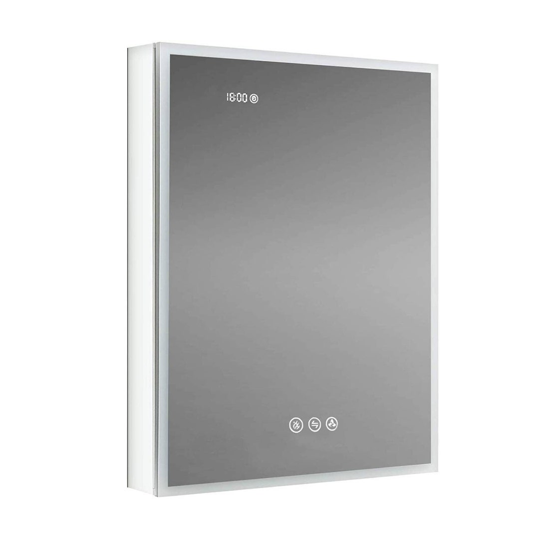 24 Inch Recessed or Surface LED Mirror Medicine Cabinet With Lights ...