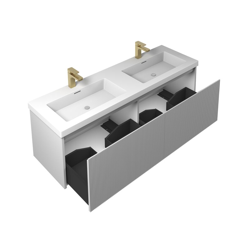 60 Floating Bathroom Vanity With Sink Wall Mounted - Etsy