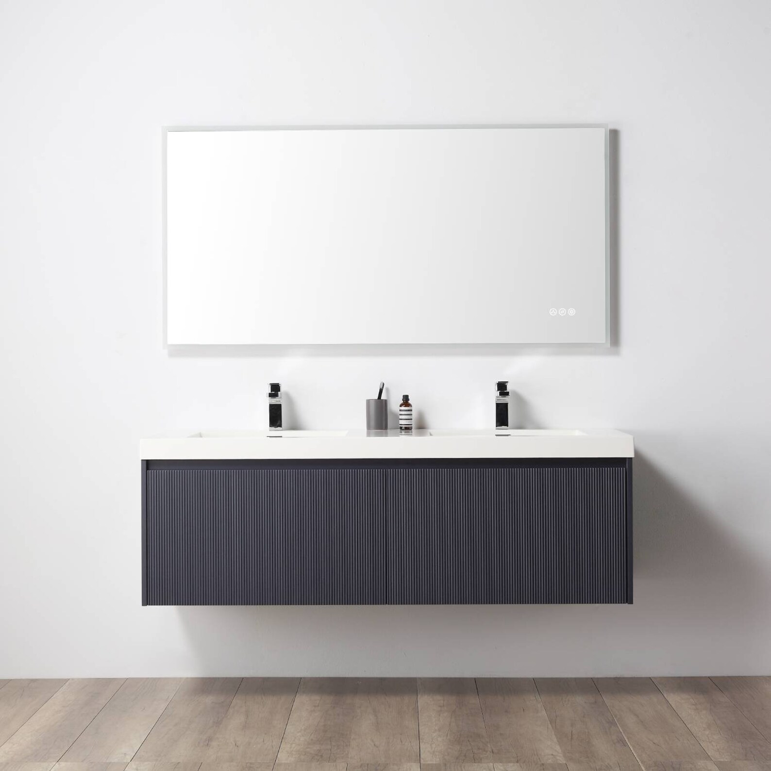 60" Floating Bathroom Vanity With Sink, Wall Mounted Vanity - Etsy