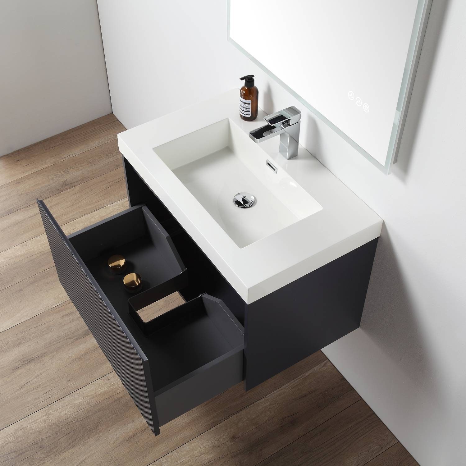 30 Inch Floating Bathroom Vanity With Sink, Wall Mounted Vanity - Etsy