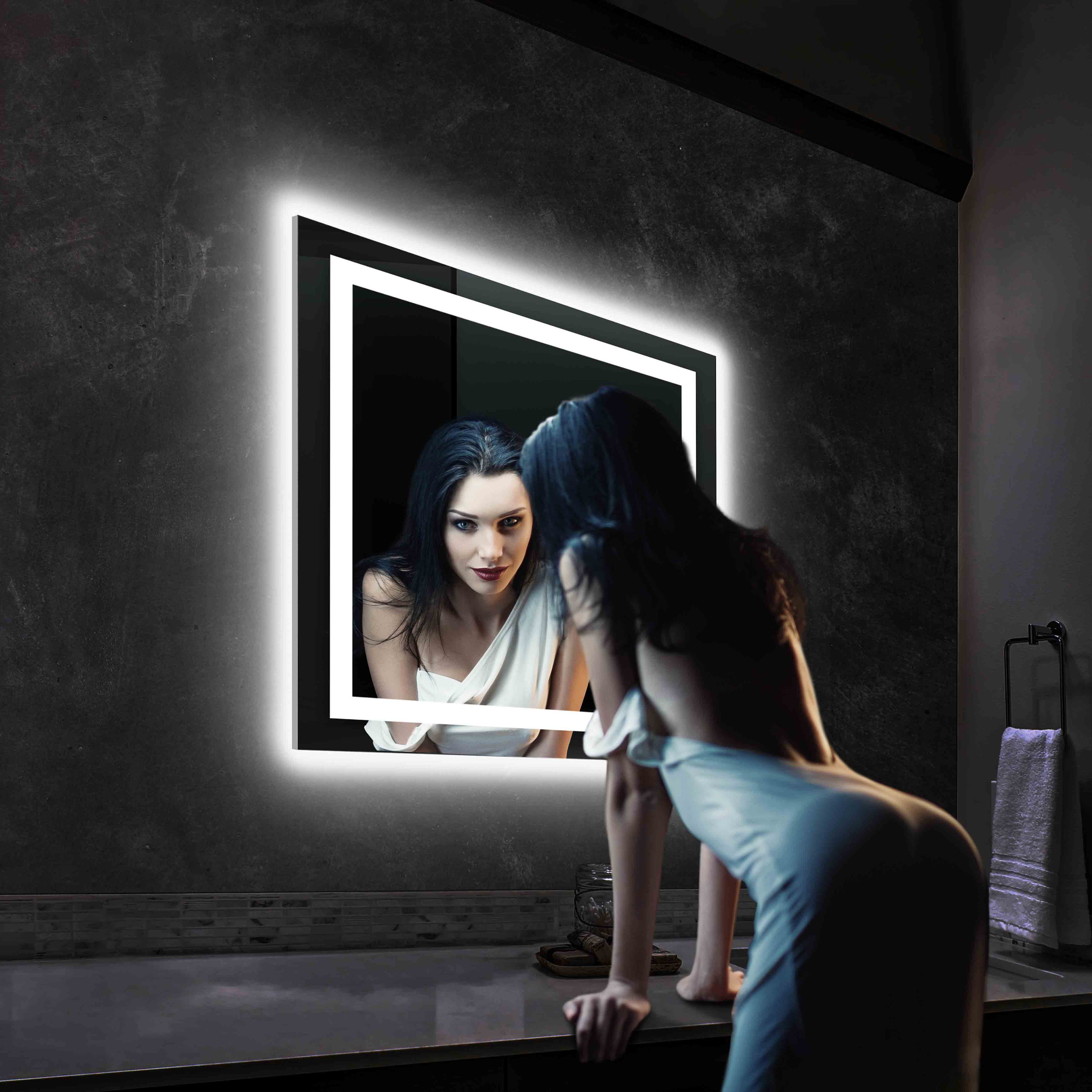 LED Lighted Makeup Mirror for Bathroom Vanity With Fogless - Etsy