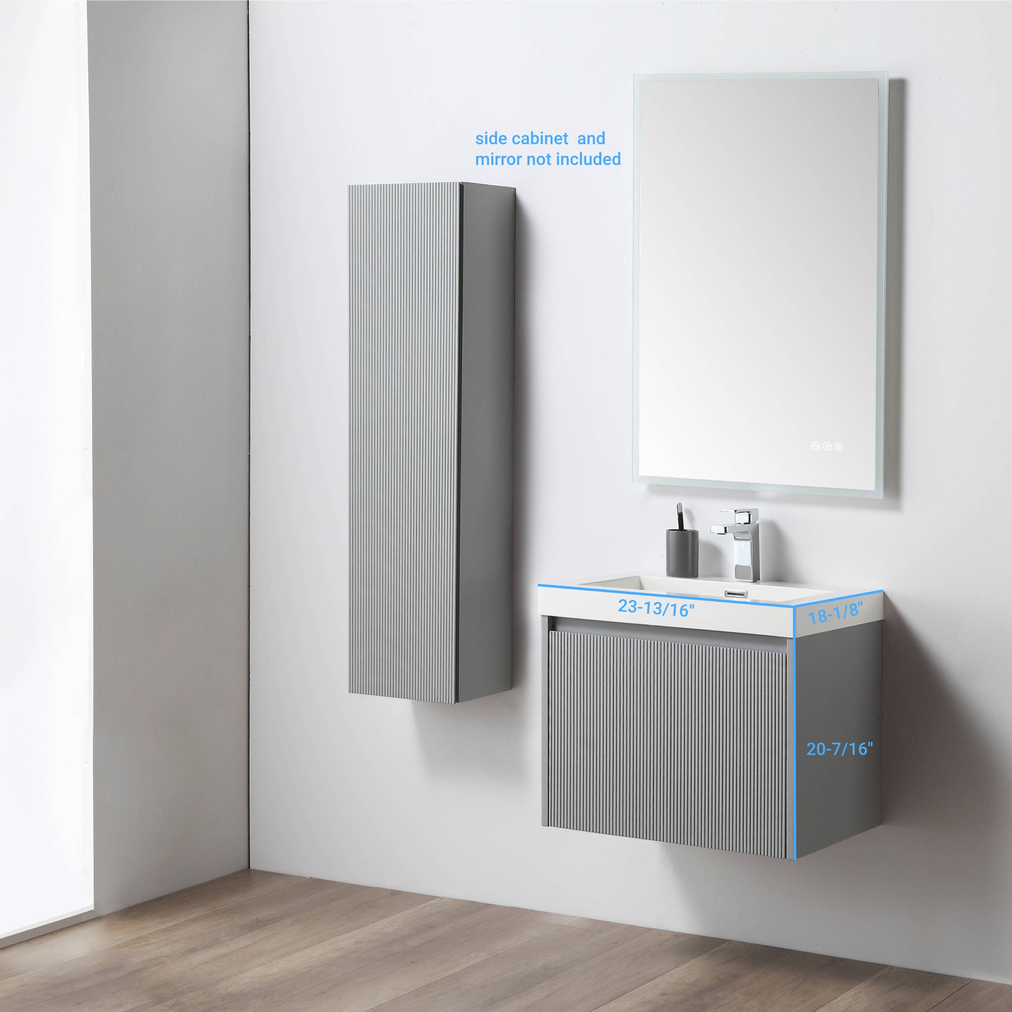 24" Floating Bathroom Vanity With Sink, Wall Mounted Vanity - Etsy