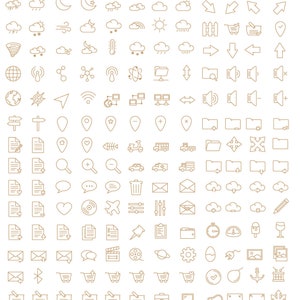 2050 Business Icons Pack | Minimal Icons, Outline Icons, Lass Icons for ...