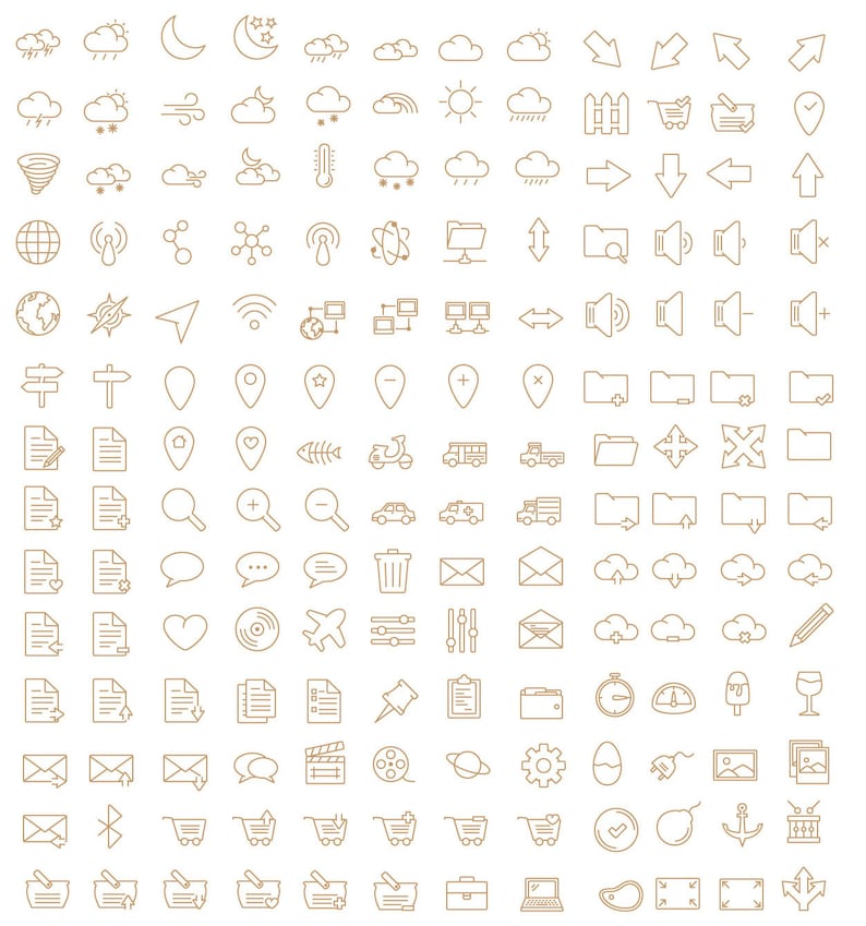 2050 Business Icons Pack | Minimal Icons, Outline Icons, Lass Icons for ...