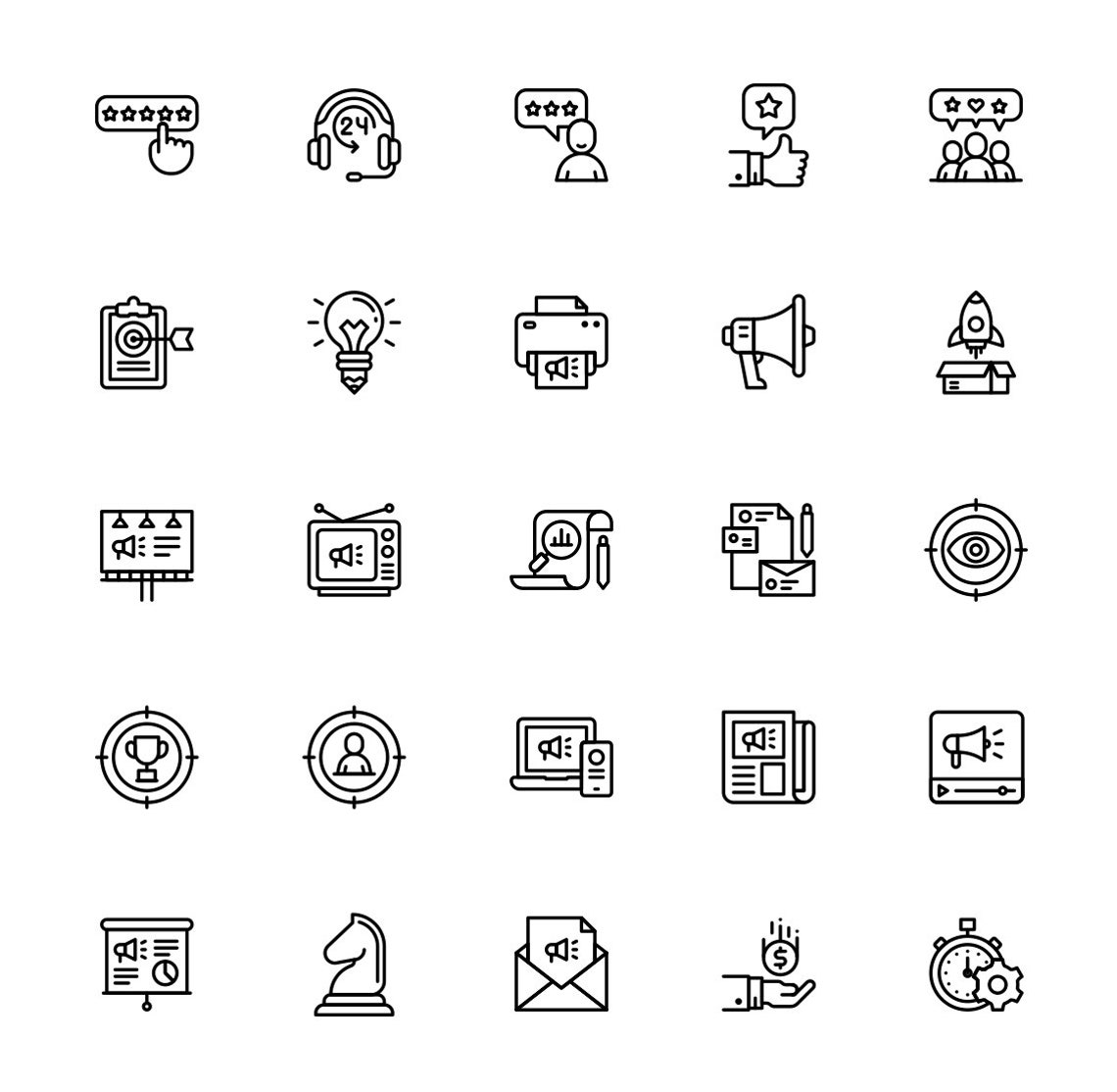 2050 Business Icons Pack Minimal Icons, Outline Icons, Lass Icons for ...