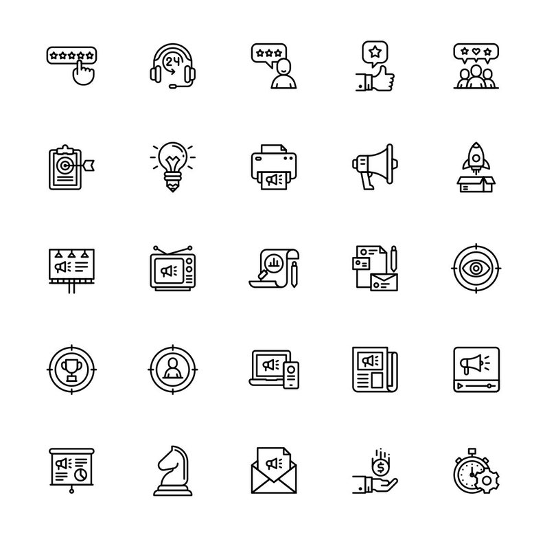 2050 Business Icons Pack | Minimal Icons, Outline Icons, Lass Icons for ...