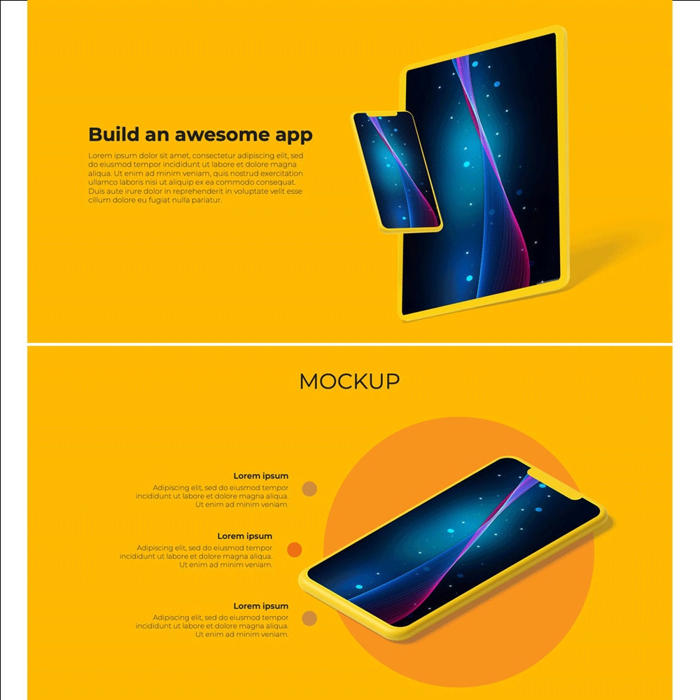 Powerful Device Mock up Template | Auto Image Adjustment AND Fully ...