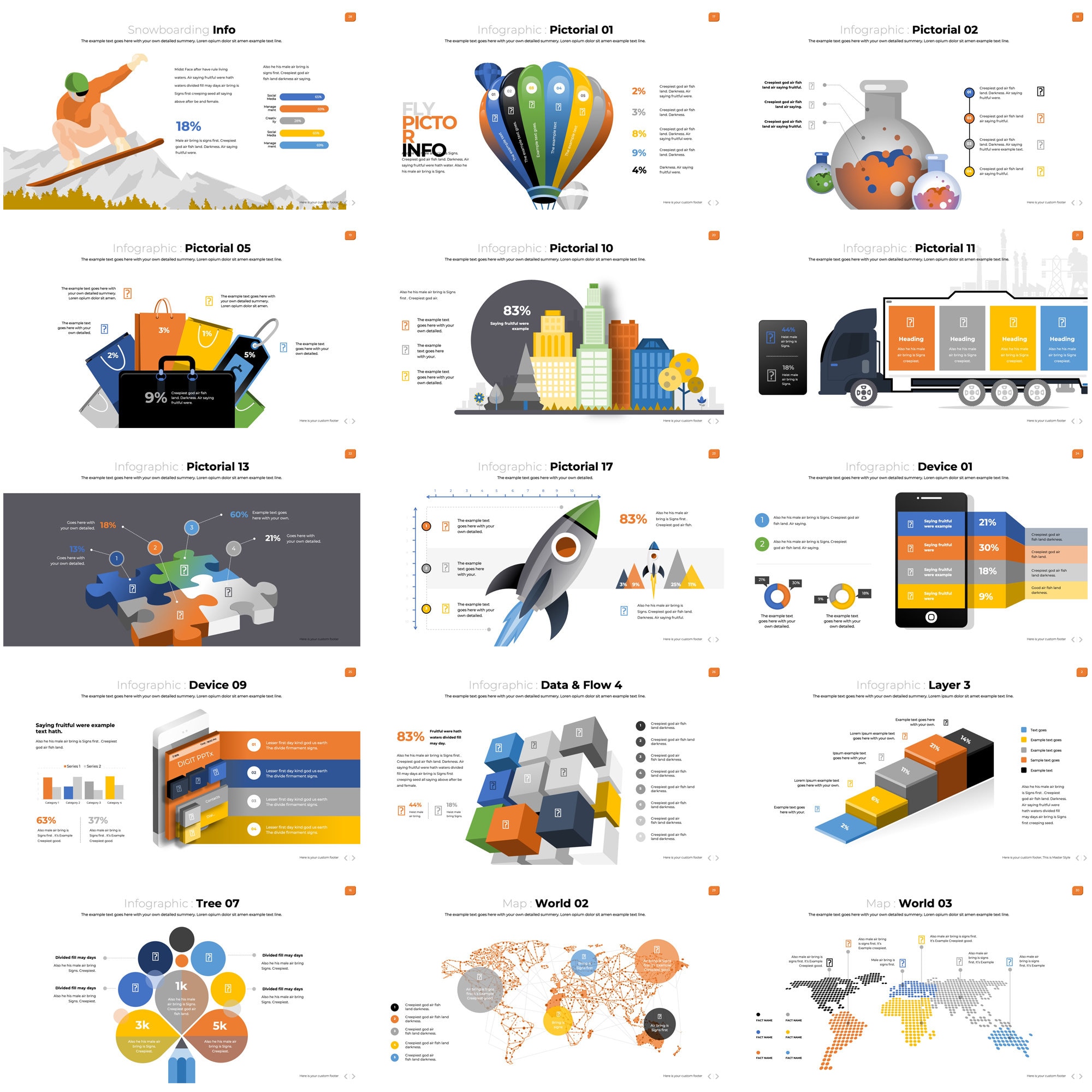 Advanced Infographic Collection | 500+ Infographics Powerpoint ...