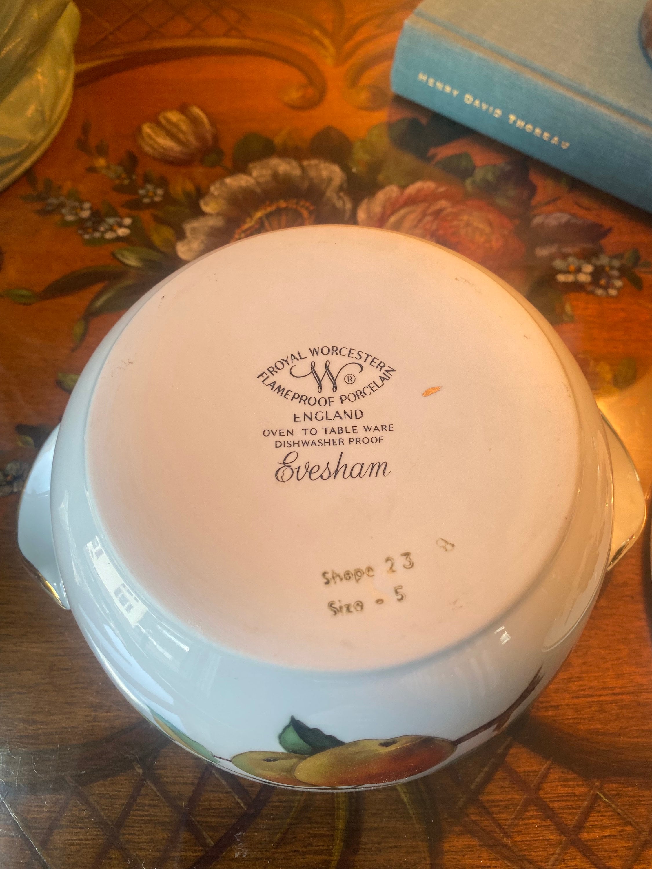 Royal Worcester Evesham Porcelain Casserole Serving Bowl With Lid ...