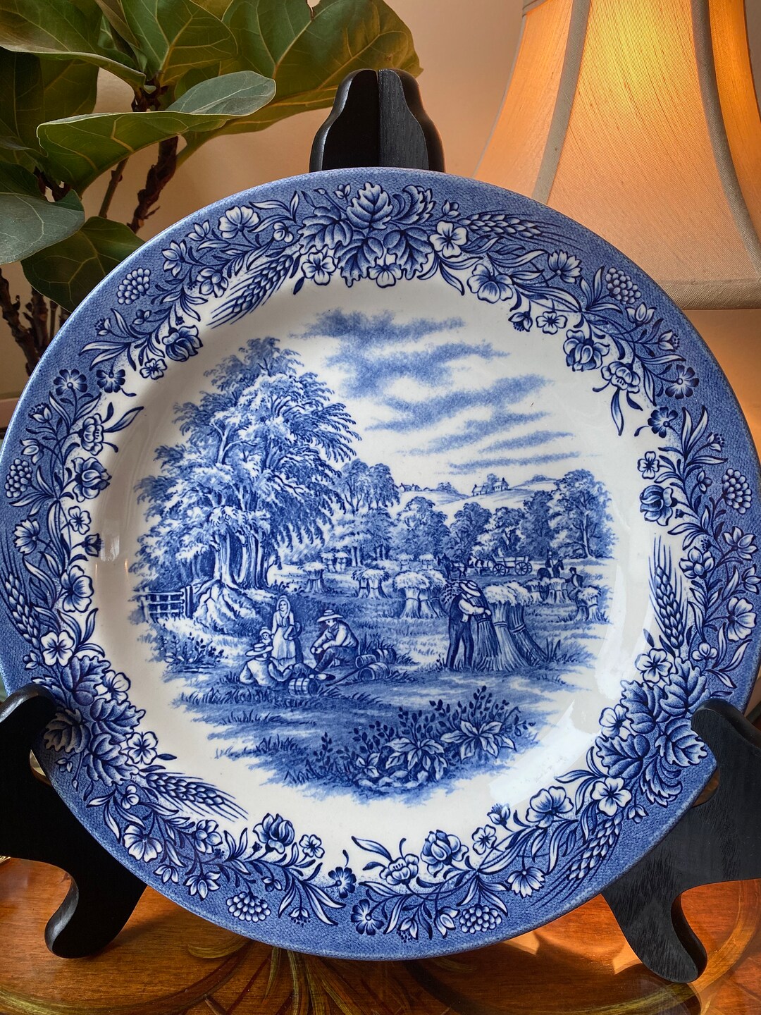 Currier & Ives “harvest” 10.5” Dinner Plate - Made in England ...