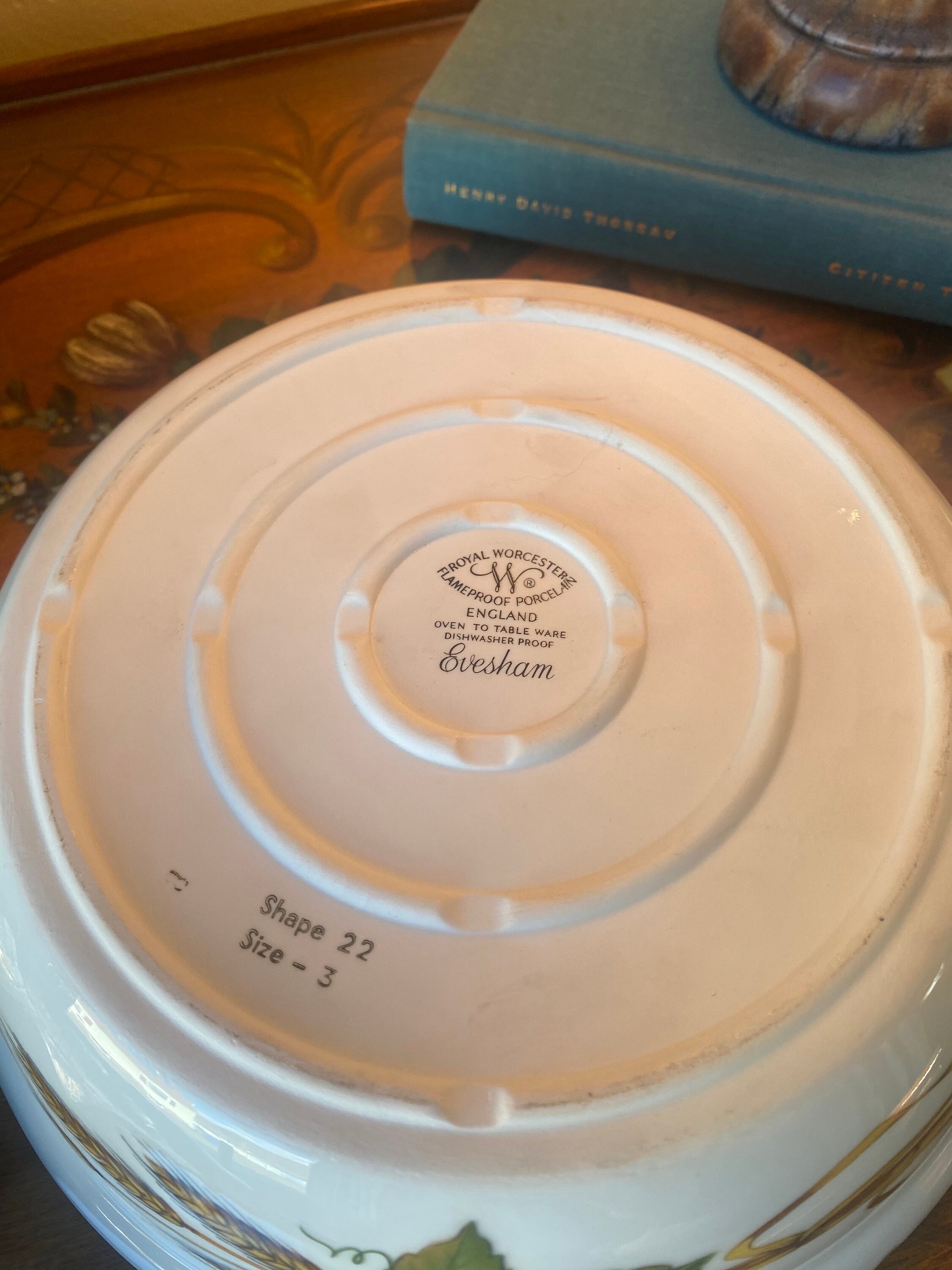 Royal Worcester Evesham Porcelain Casserole Serving Bowl With Lid ...