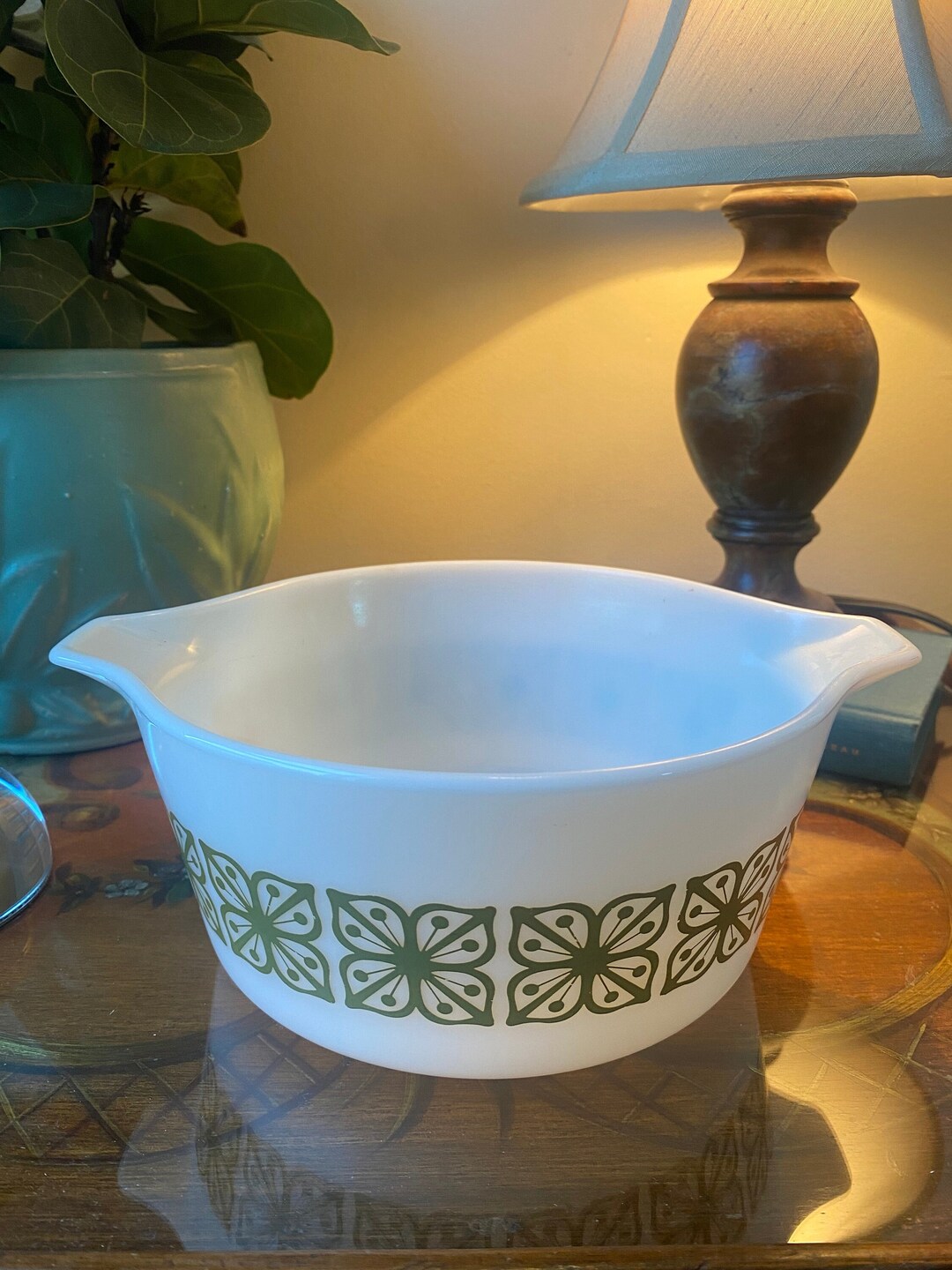 Vintage Pyrex Square Verde Flower Casserole Dish – 1.5 Qt, No Lid - Etsy