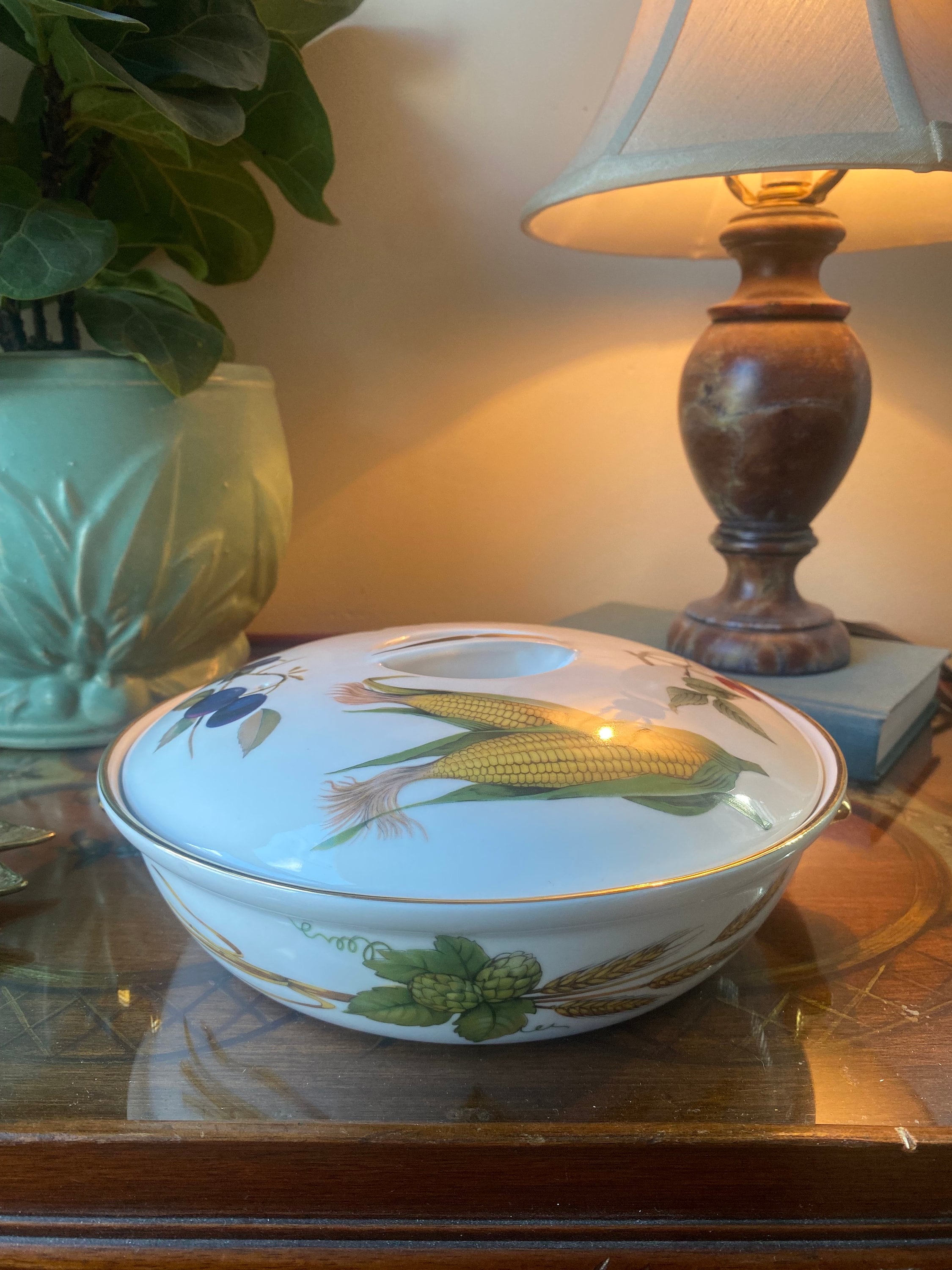 Royal Worcester Evesham Porcelain Casserole Serving Bowl With Lid ...