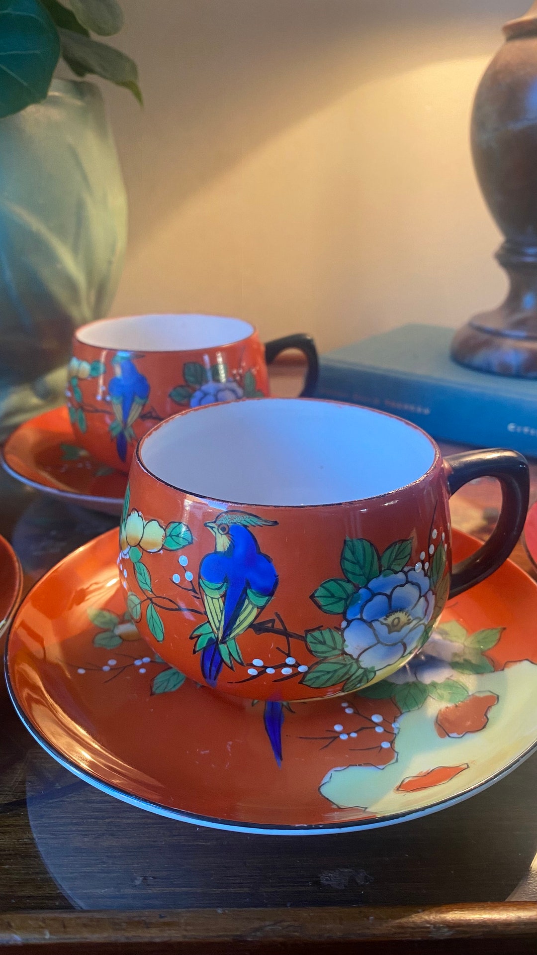 1920s Chikaramachi (early Noritake) Handpainted Tea Cups and Saucers ...