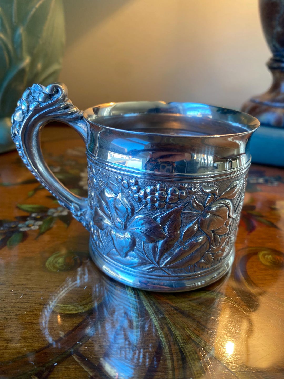 Vintage Simpson Hall Miller & Co Silver Plated Floral Cup - Etsy