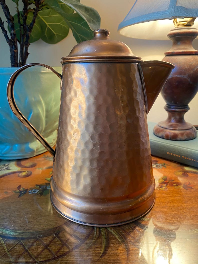 Vintage Gregorian Copper Coffee Pot Kitchen & Home Decor 8.5 Tall - Etsy