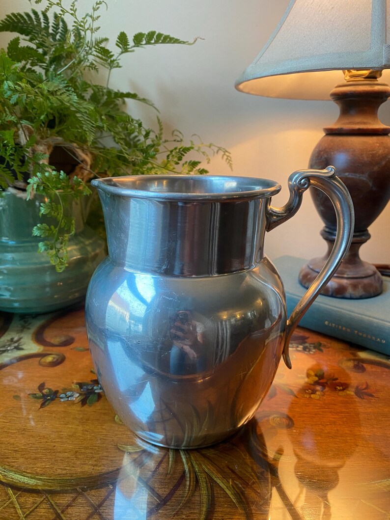 Vintage Old Colonial Pewter Pitcher - Americana Home Decor - Etsy