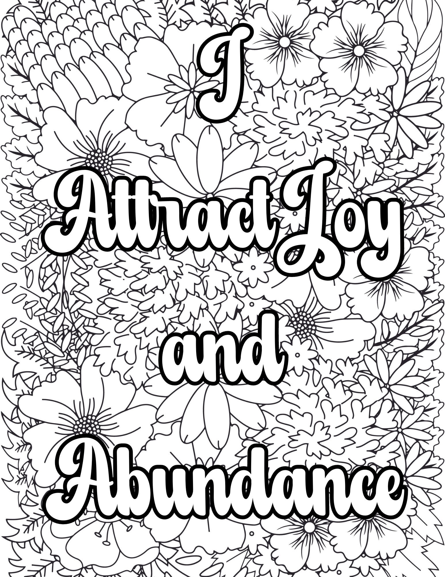 Daily Affirmations Coloring Sheets | Positive Affirmations ...