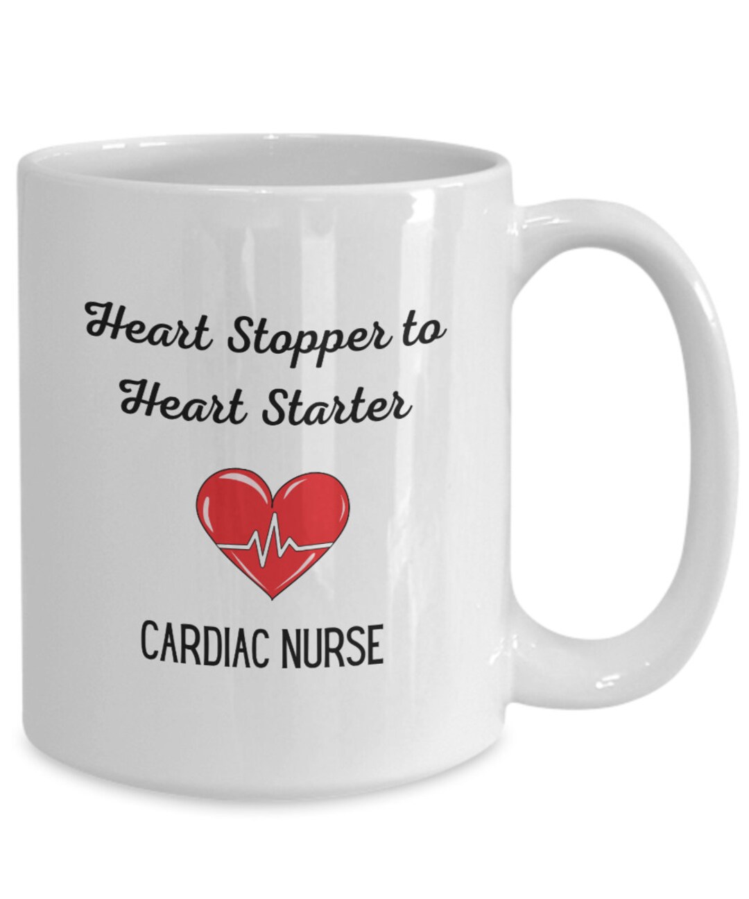 Cardiac Nurse Mug | Heart Stopper, Heart Starter - Etsy