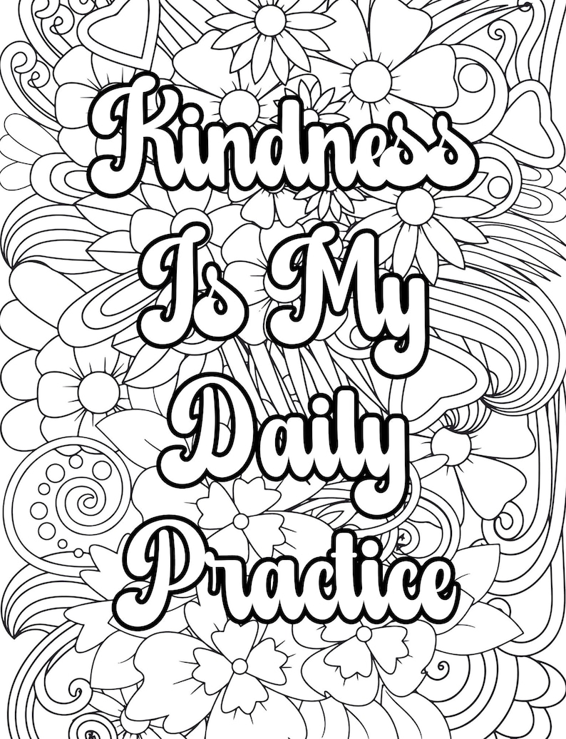 Daily Affirmations Coloring Sheets | Positive Affirmations ...