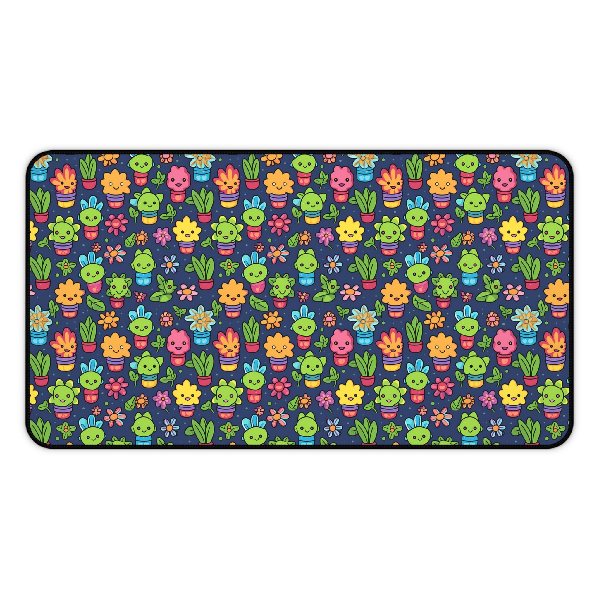 Kawaii Desk Mat Kawaii Plants - Etsy