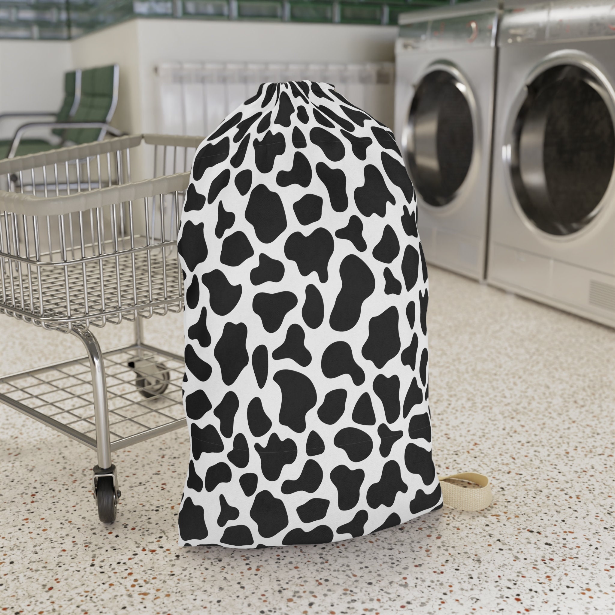 Buy Cow Print Laundry Hamper Cow Print Laundry Bag Large Laundry Bag ...